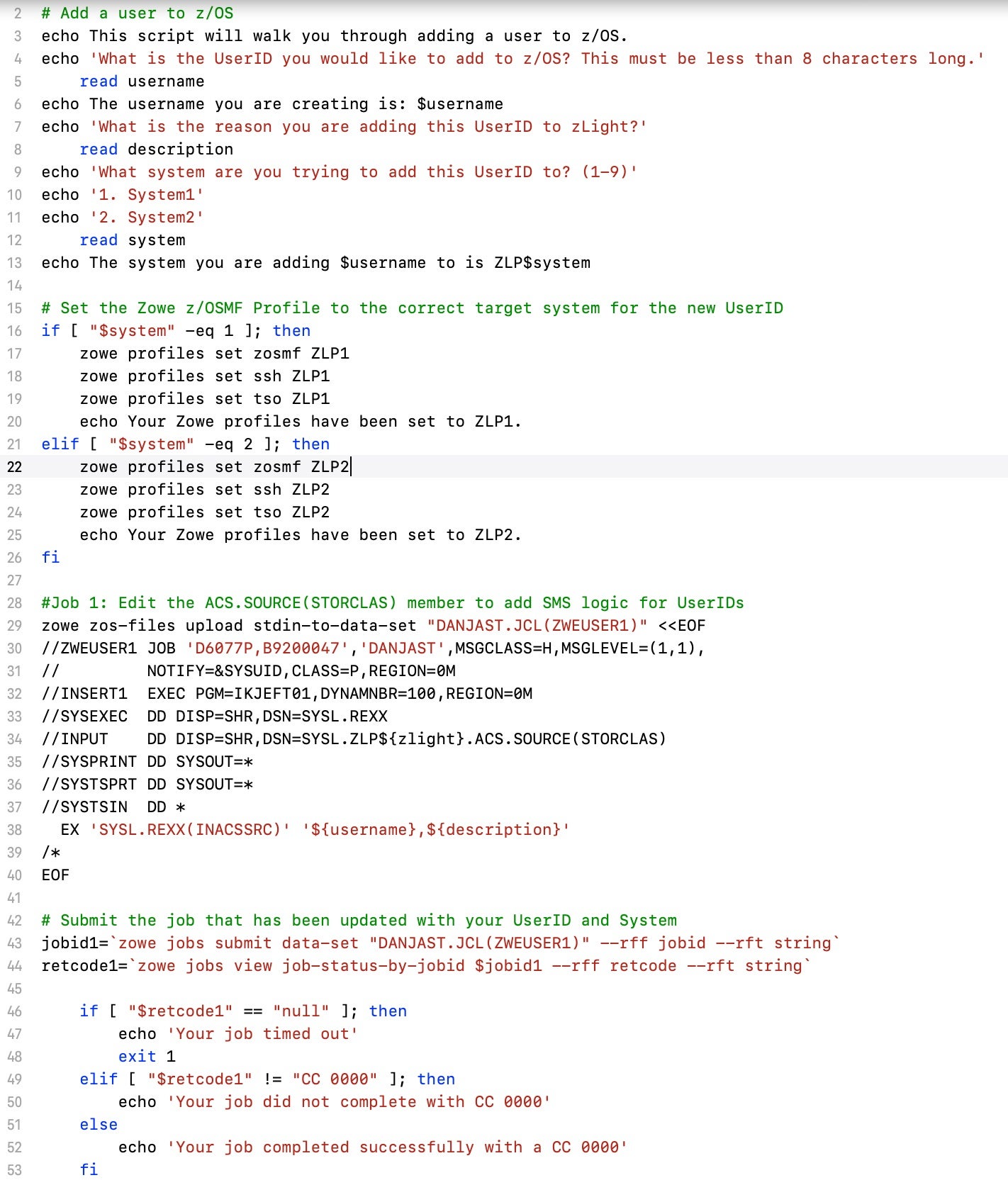 How to Add a UserID to z/OS Using a Zowe Script! - Open Mainframe Project
