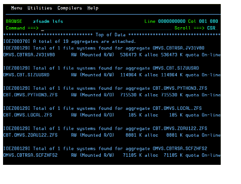 z/OS zFS ISPF Tools - Open Mainframe Project