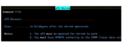 z/OS zFS ISPF Tools - Open Mainframe Project
