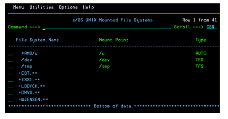 z/OS zFS ISPF Tools - Open Mainframe Project