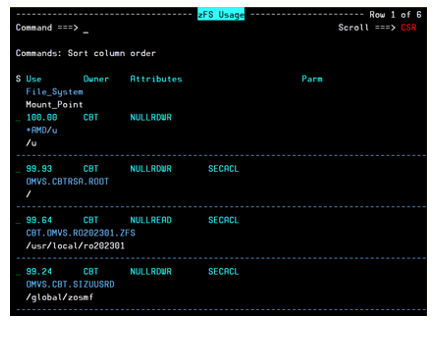 z/OS zFS ISPF Tools - Open Mainframe Project