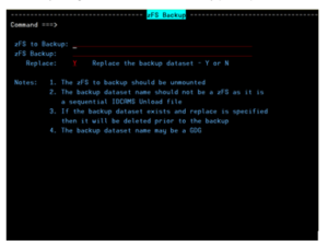 z/OS zFS ISPF Tools - Open Mainframe Project