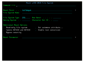 z/OS zFS ISPF Tools - Open Mainframe Project