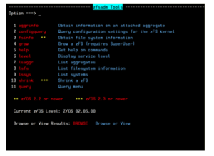 z/OS zFS ISPF Tools - Open Mainframe Project